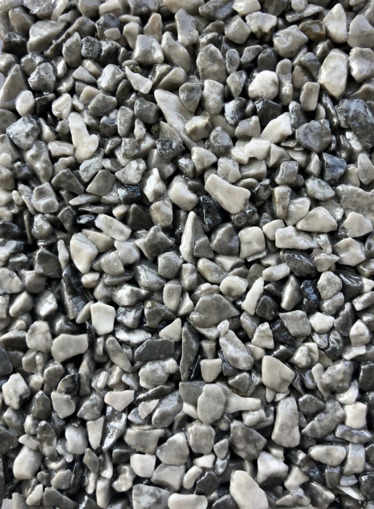 Moquette de pierre gravier marbre - revêtement de sol résine